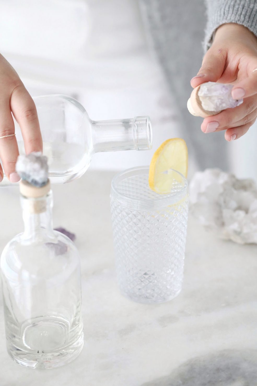DIY Crystal Bottle Toppers - Jillian Harris Design Inc.