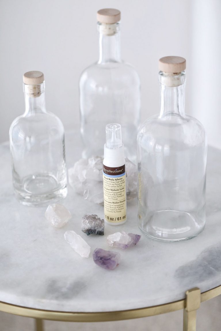 DIY Crystal Bottle Toppers - Jillian Harris Design Inc.