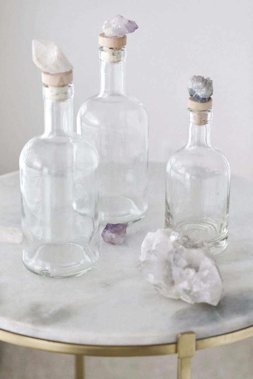 DIY Crystal Bottle Toppers - Jillian Harris Design Inc.