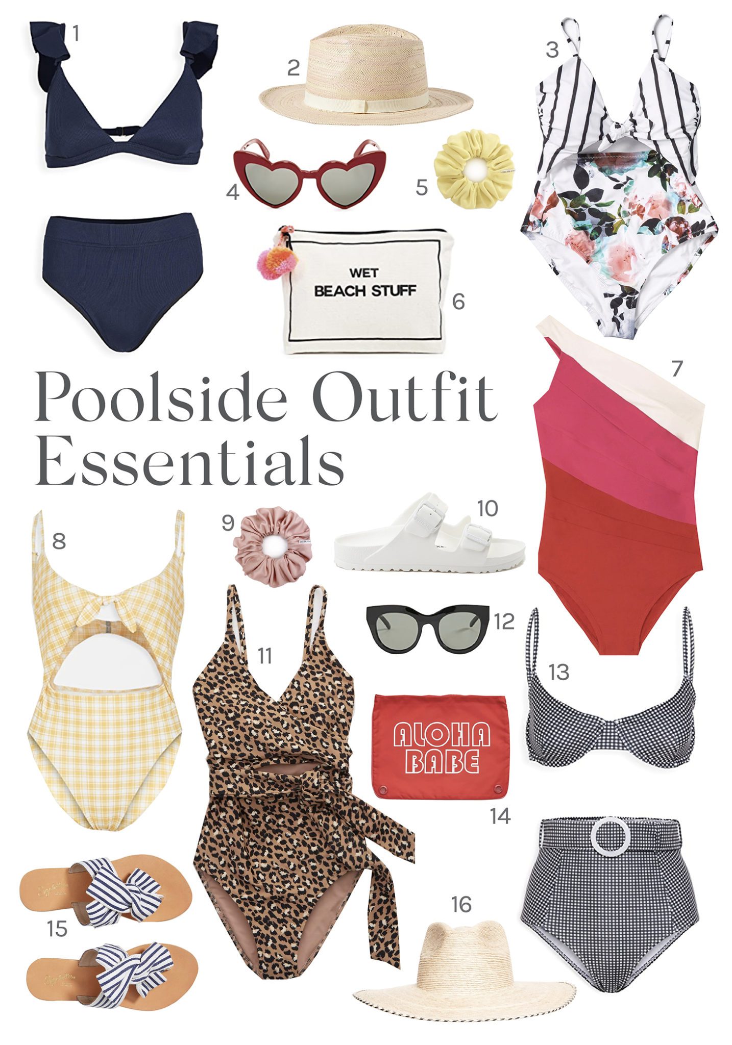 Poolside Outfit Essentials: Bathing Suit and Accessory Must-Haves ...